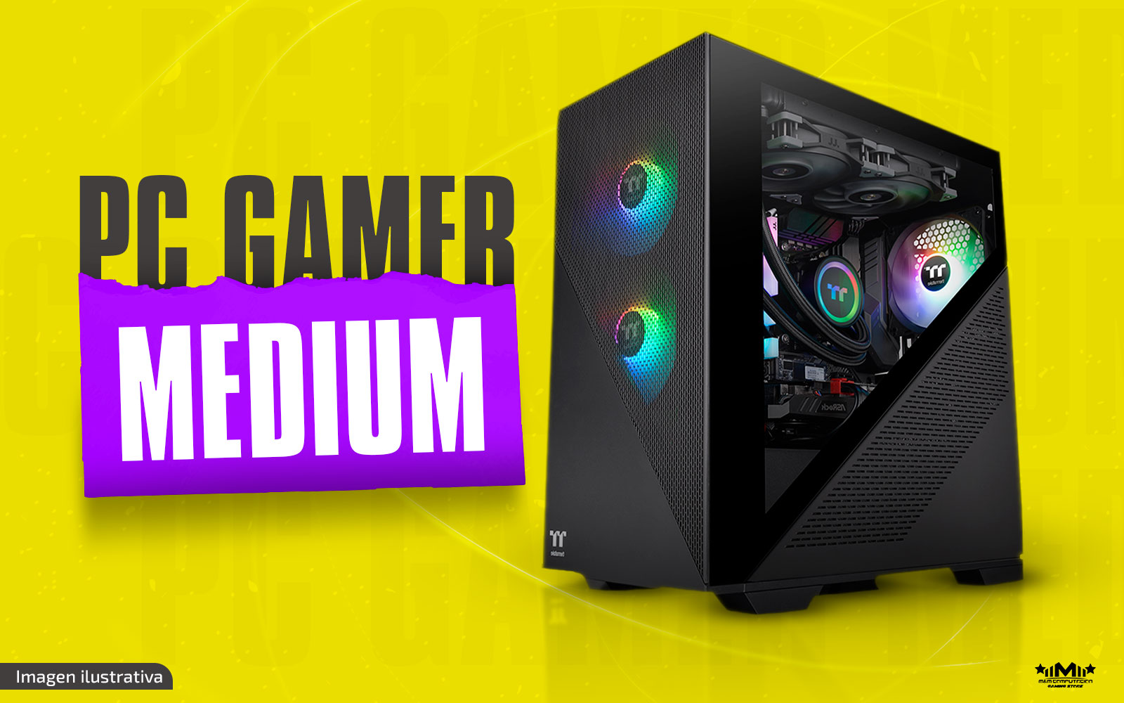 PC Armada Gamer Medium Ryzen 5 5600XT /RTX 4060 /B550M /16GB /480GB /Gabinete /Fuente 650W 80P ...